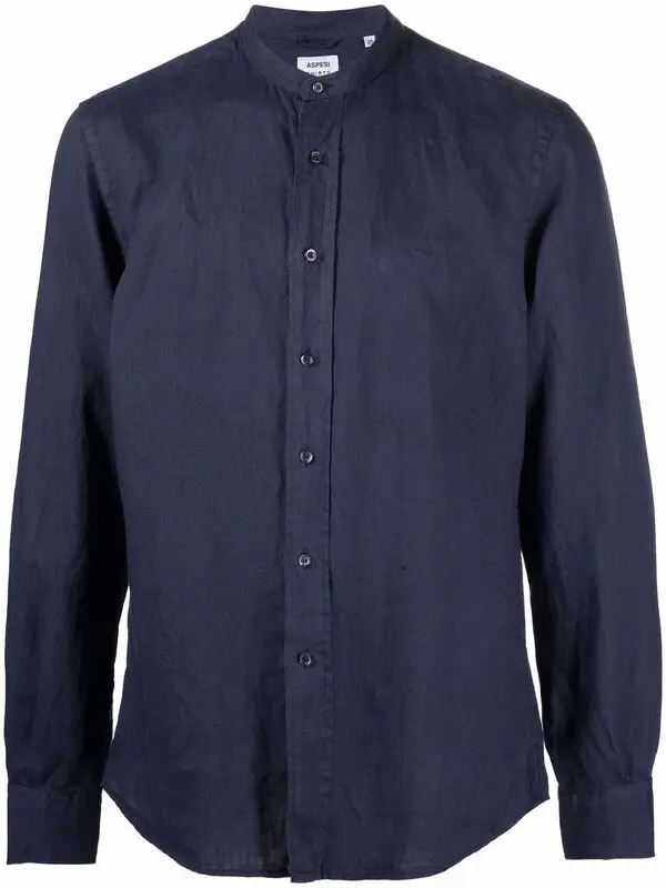 Aspesi Bruce Linen Shirt - Blue