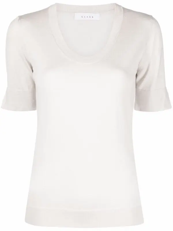 LISKA Round-neck Knitted Top