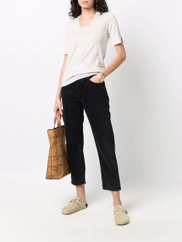 LISKA Round-neck Knitted Top