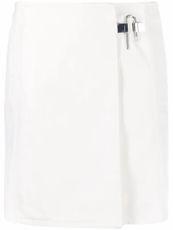Givenchy Asymmetric Padlock Skirt - White