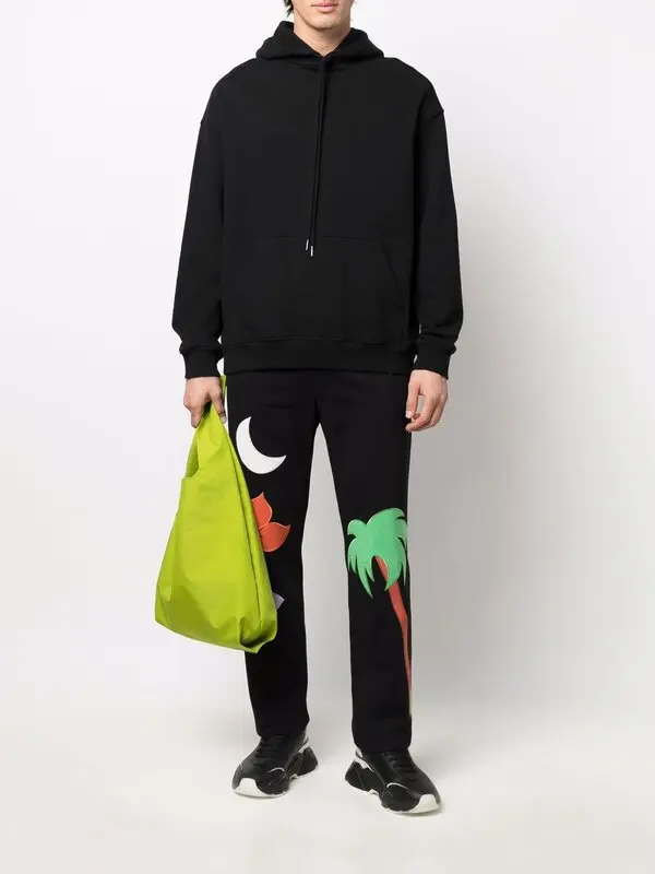 JUST DON Embroidered Straight Track Pants