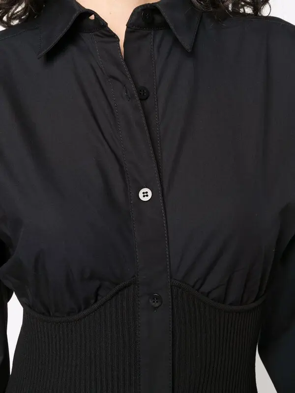 ANDREĀDAMO Structured Shirt Dress - Black