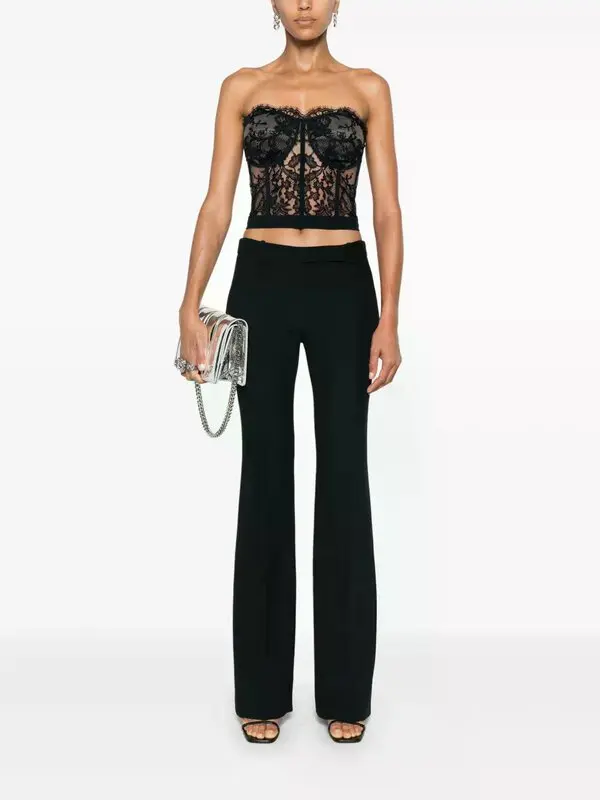 Alexander McQueen Bootcut Tailored Trousers - Black