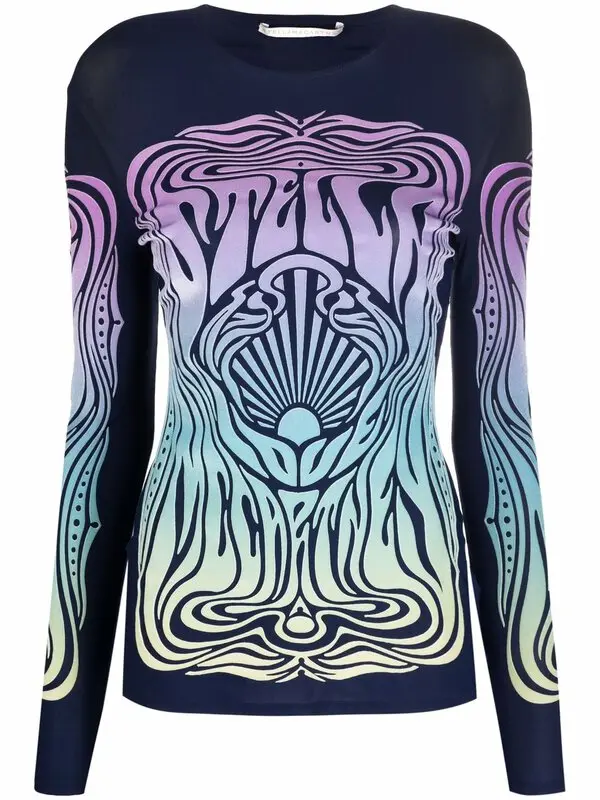 Stella McCartney Panelled Abstract-print Top
