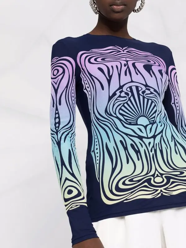 Stella McCartney Panelled Abstract-print Top