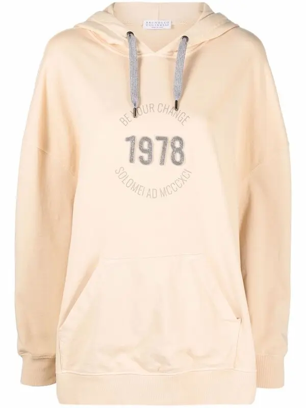 Brunello Cucinelli Logo-print Pullover Hoodie