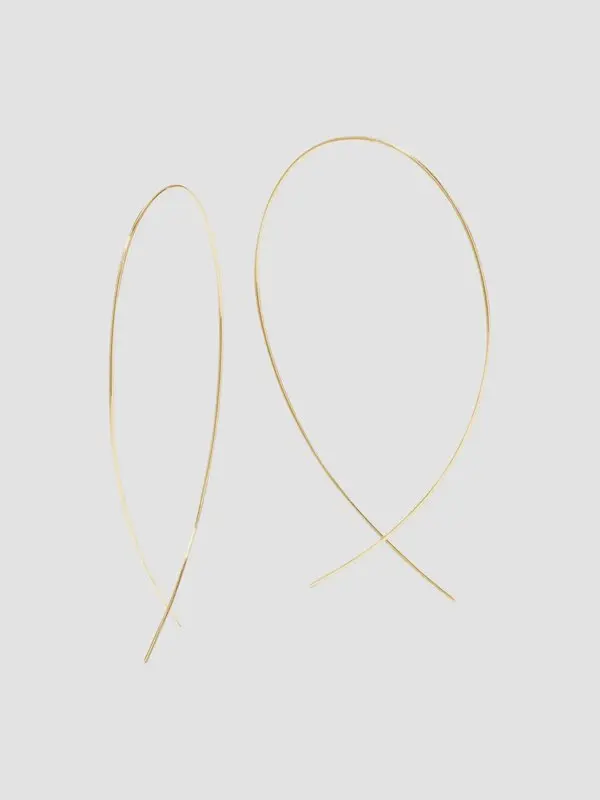 Lana Jewelry 14k Upside-down Wire Hoop Earrings - One-color
