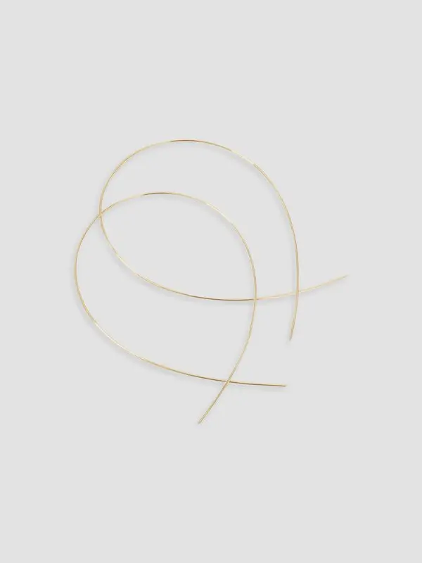 Lana Jewelry 14k Upside-down Wire Hoop Earrings