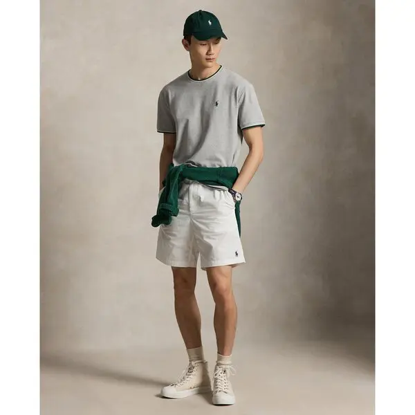 Ralph Lauren Classic Fit Stretch Mesh T-shirt - Spring Heather