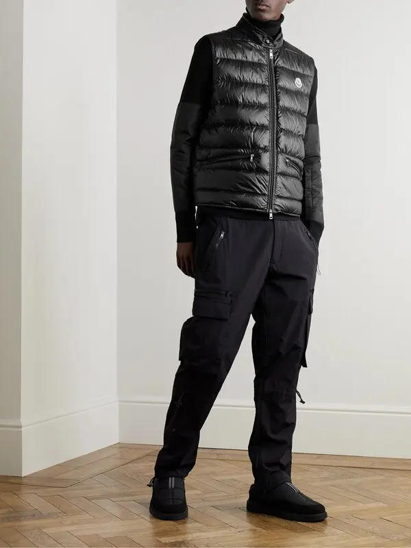 Moncler Gui Slim-fit Logo-appliquéd Quilted Shell Down Gilet - Black