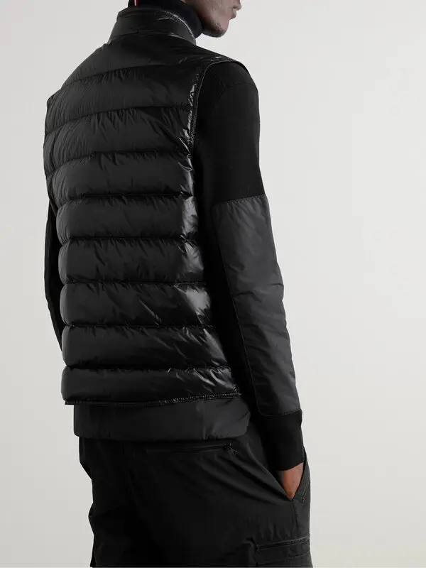 Moncler Gui Slim-fit Logo-appliquéd Quilted Shell Down Gilet - Black