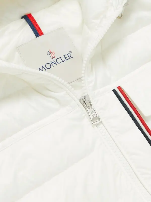 Moncler Lihou Grosgrain-trimmed Quilted Shell Hooded Down Jacket