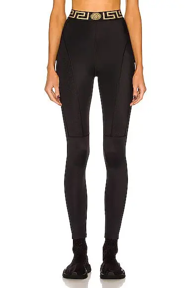 Versace Greca Band Legging In Black