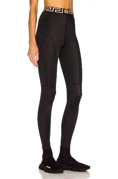 Versace Greca Band Legging In Black