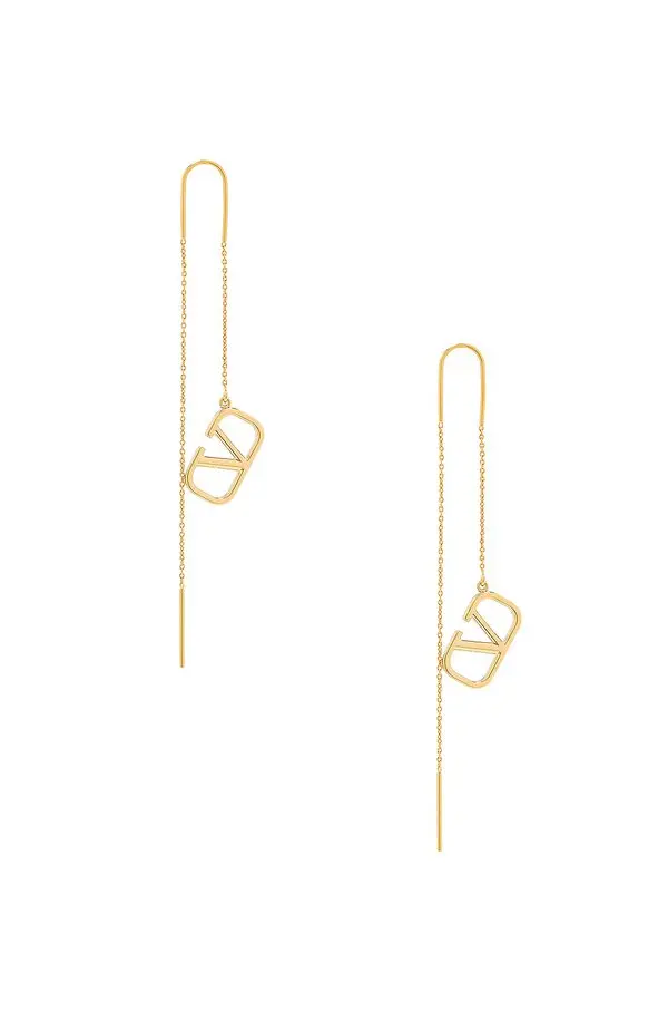 Valentino Garavani Vlogo Signature Drop Earrings - Oro