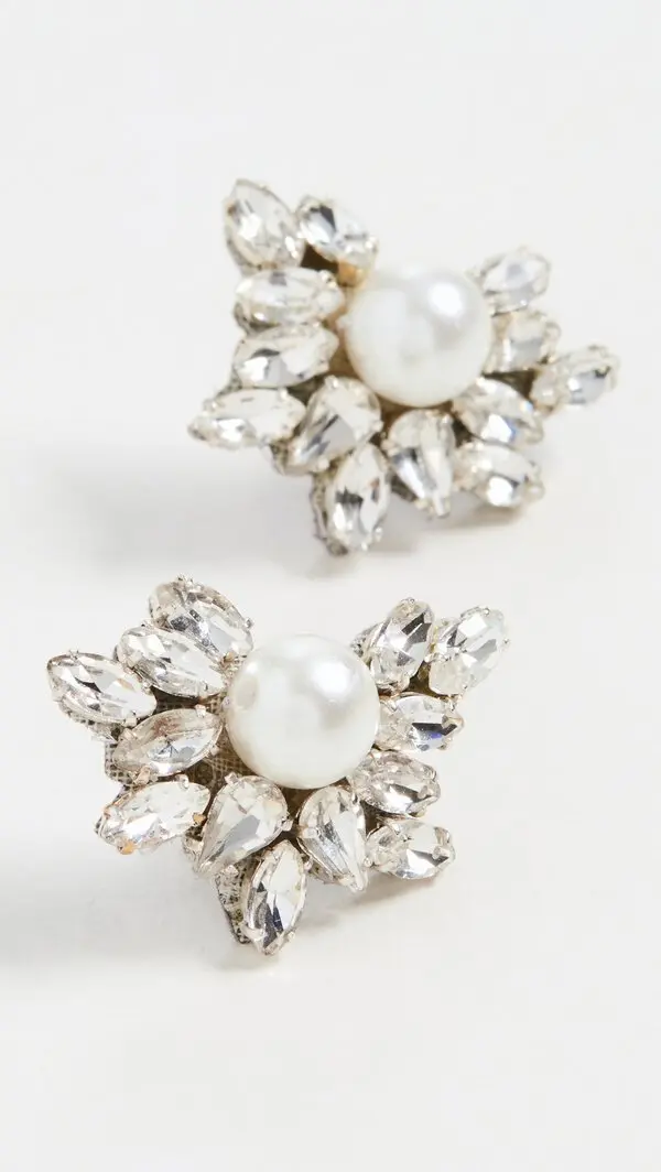 Deepa Gurnani Sahana Earrings - Silver
