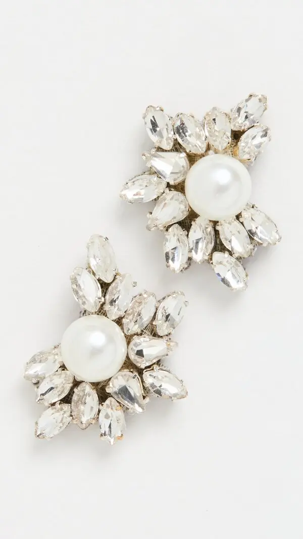 Deepa Gurnani Sahana Earrings - Silver