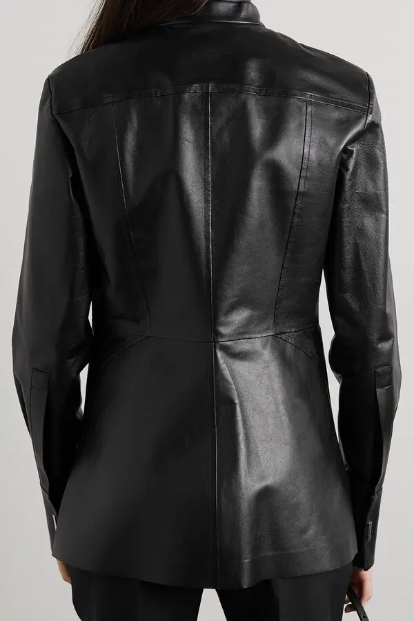 Givenchy Cutout Leather Blouse
