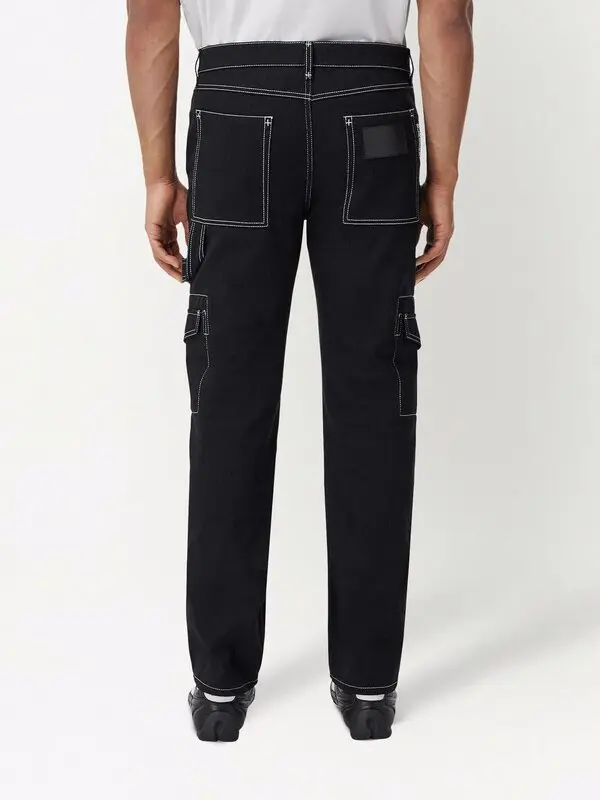 Burberry Contrast-stitch Straight-leg Jeans