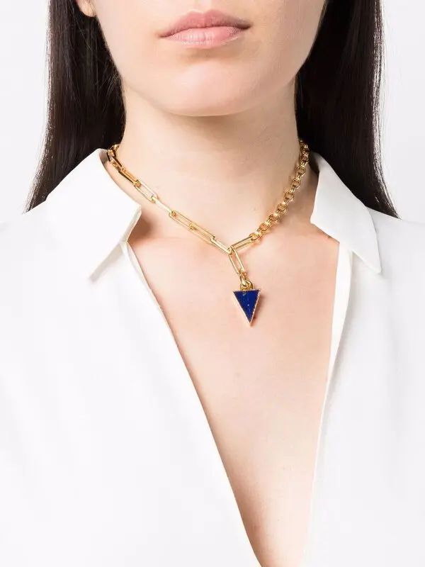MISSOMA Triangle Gemstone Chain-link Necklace