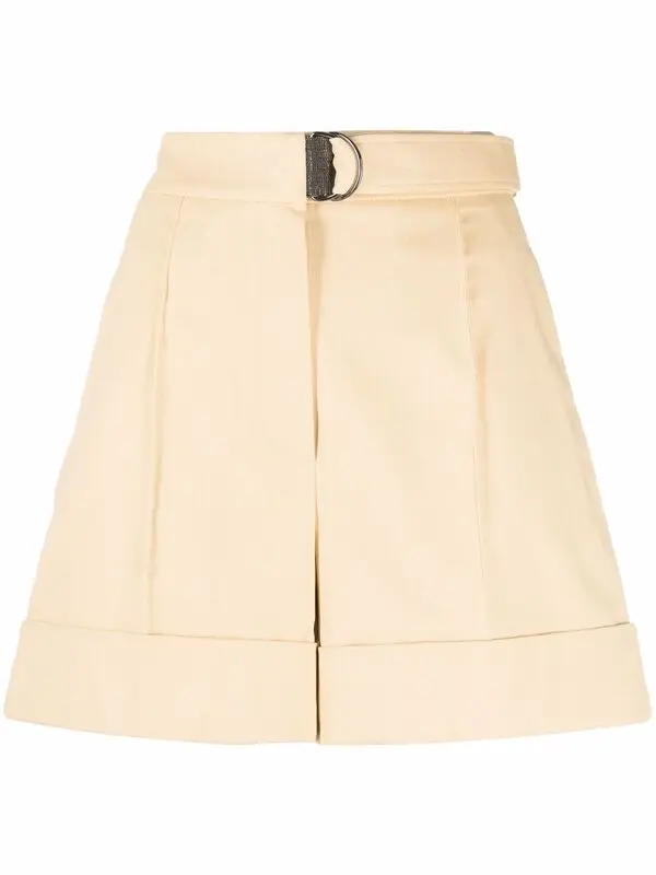 Brunello Cucinelli Belted High-waisted Tailored Shorts
