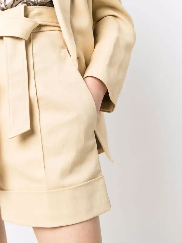 Brunello Cucinelli Belted High-waisted Tailored Shorts