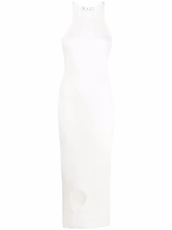 Off-White Meteor Sleeveless Dress - White