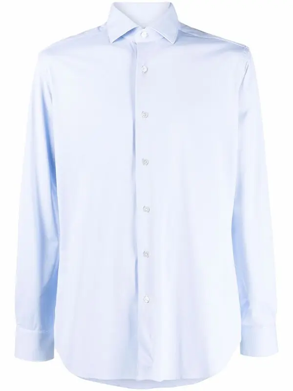 XACUS Long-sleeved Fitted Shirt - Blue