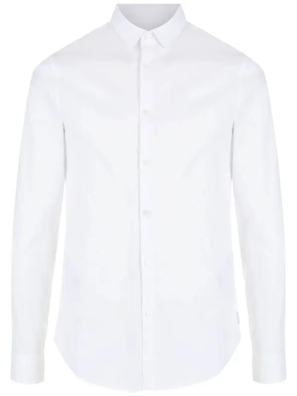 Armani Exchange Long-sleeve Cotton Shirt - White