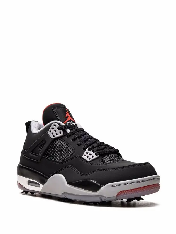 JORDAN Air 4 Golf Bred Sneakers - Black