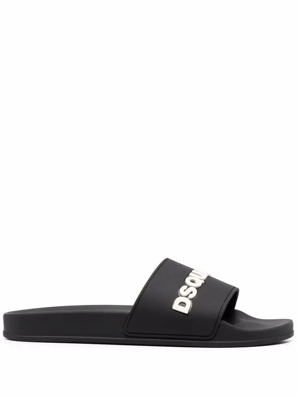Dsquared2 Embossed Logo Slides - Black