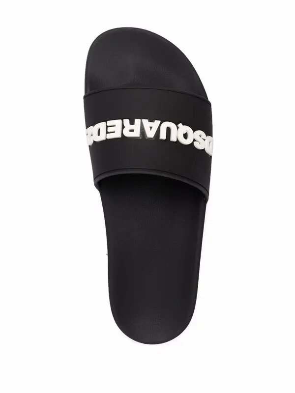 Dsquared2 Embossed Logo Slides - Black