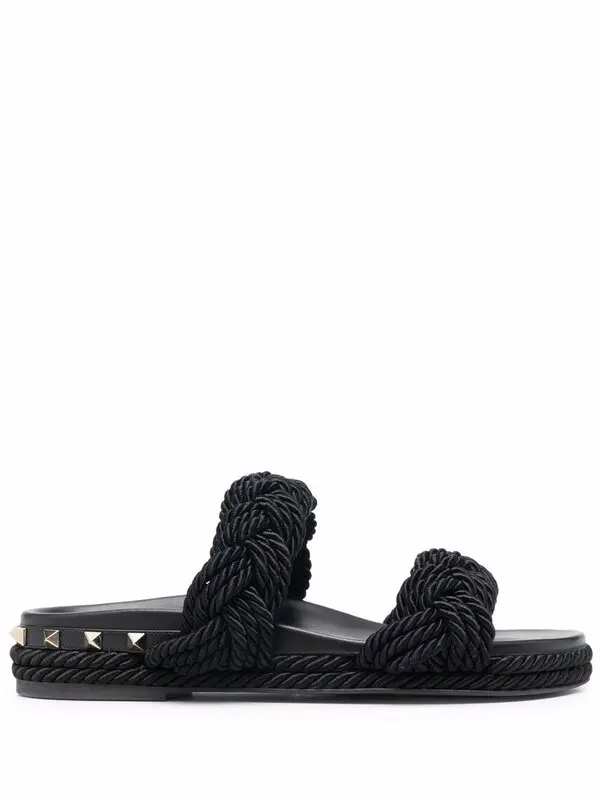 Valentino Garavani Rockstud Rope Sandals