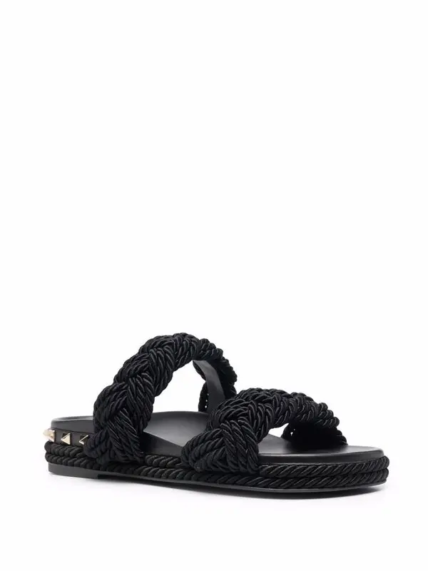 Valentino Garavani Rockstud Rope Sandals