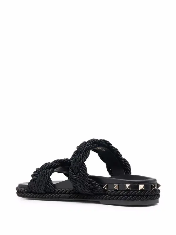 Valentino Garavani Rockstud Rope Sandals