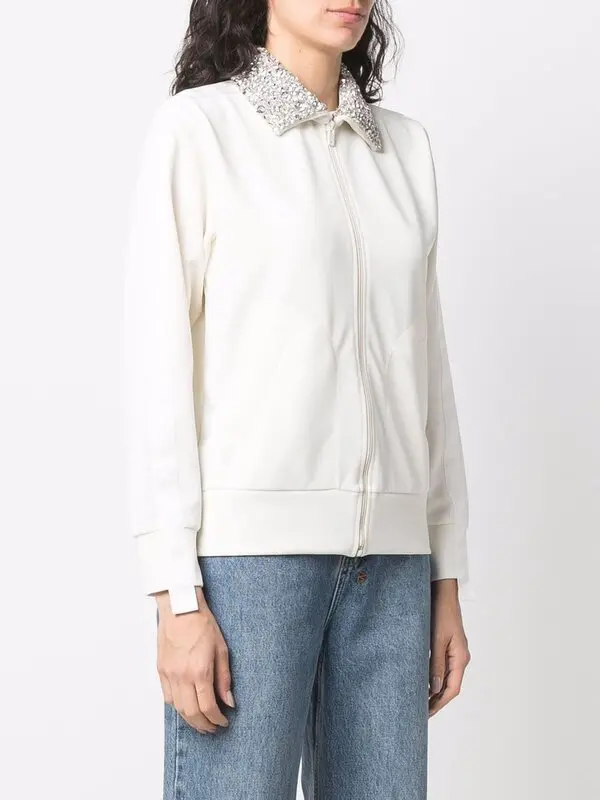 GOLDEN GOOSE Zipped Sweatshirt With Crystal Embellishments