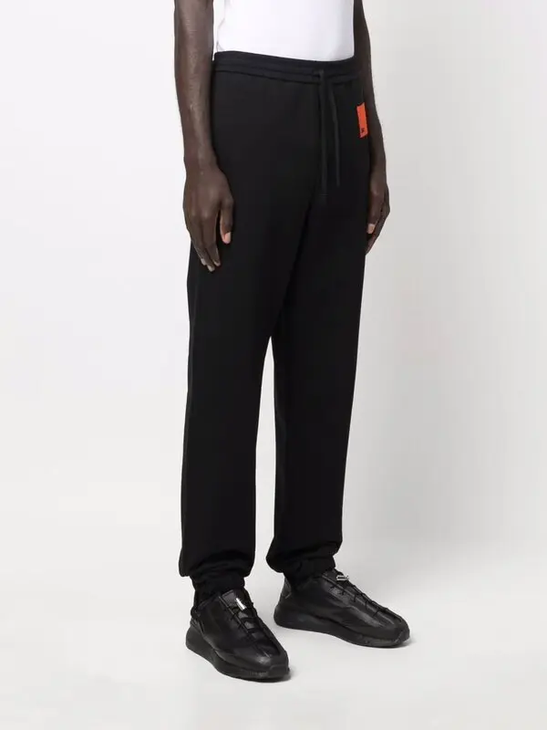 OAMC Logo-patch Cotton Track Pants - Black