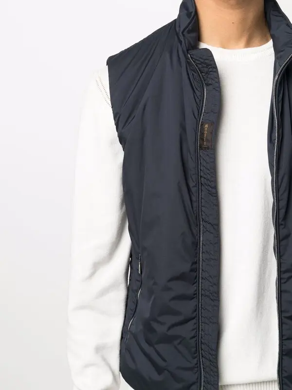 MOORER High-neck Zip-up Gilet