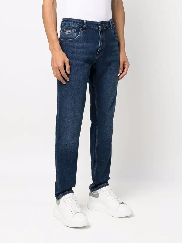 Versace Straight-leg Cotton-blend Jeans