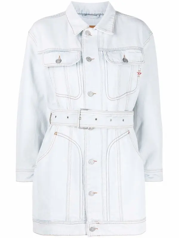 DIESEL® De-flaminia Belted Denim Jacket