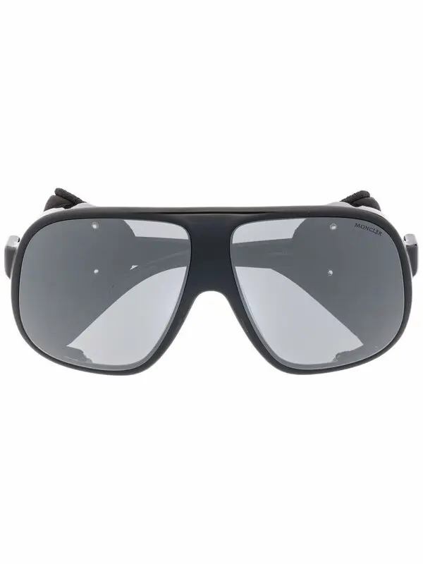 Moncler Diffractor Pilot-frame Sunglasses - Black