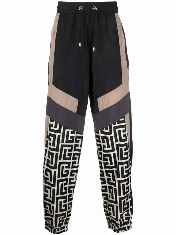 Balmain Colour-blocked Monogram Track Pants
