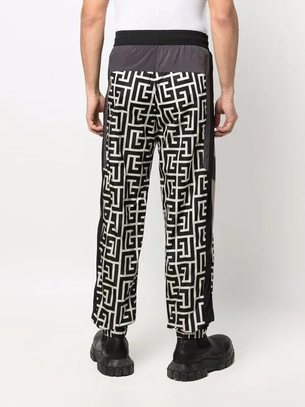 Balmain Colour-blocked Monogram Track Pants