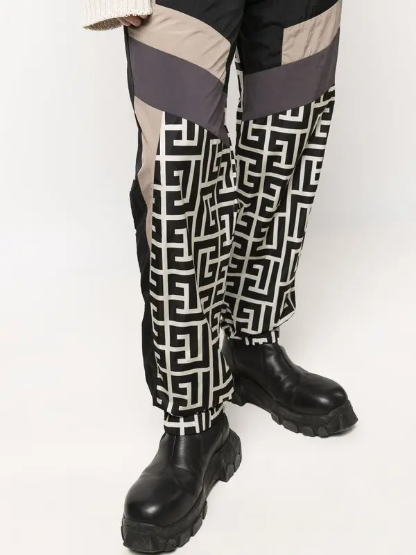 Balmain Colour-blocked Monogram Track Pants