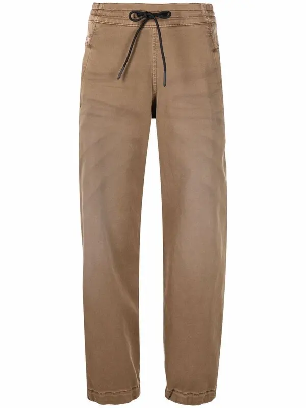 DIESEL® Logo Patch Detail Cotton Jeans - Neutrals