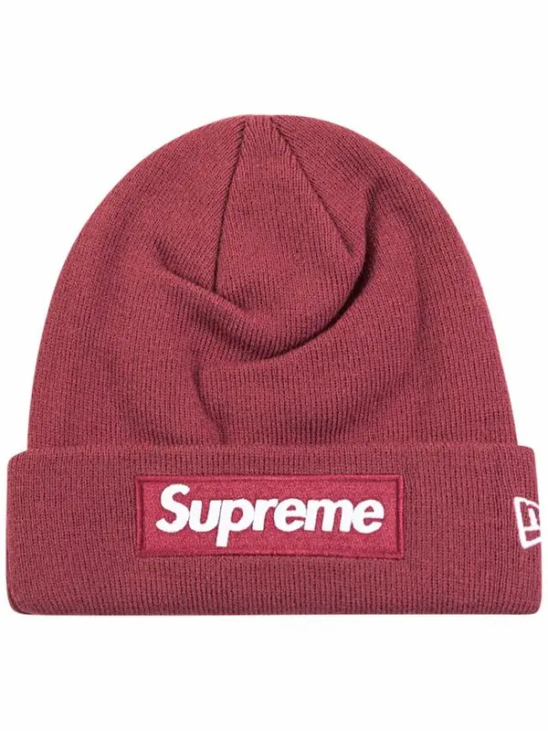 Supreme X New Era Box Logo Knitted Beanie - Brown
