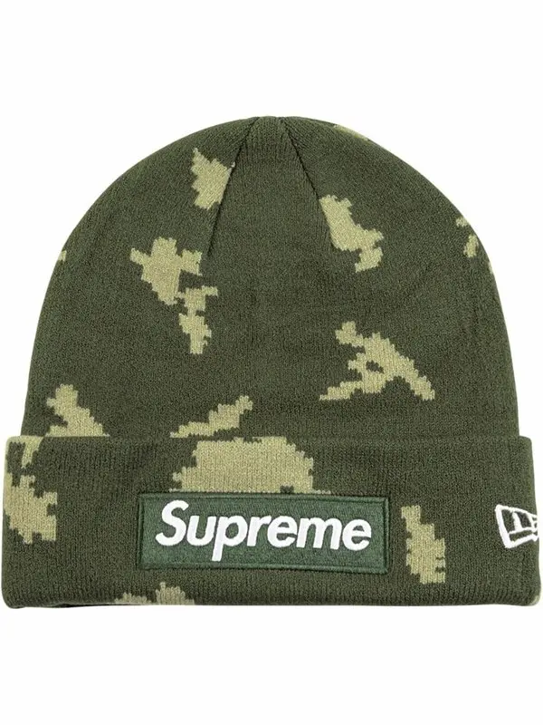 Supreme X New Era Box Logo Beanie - Green