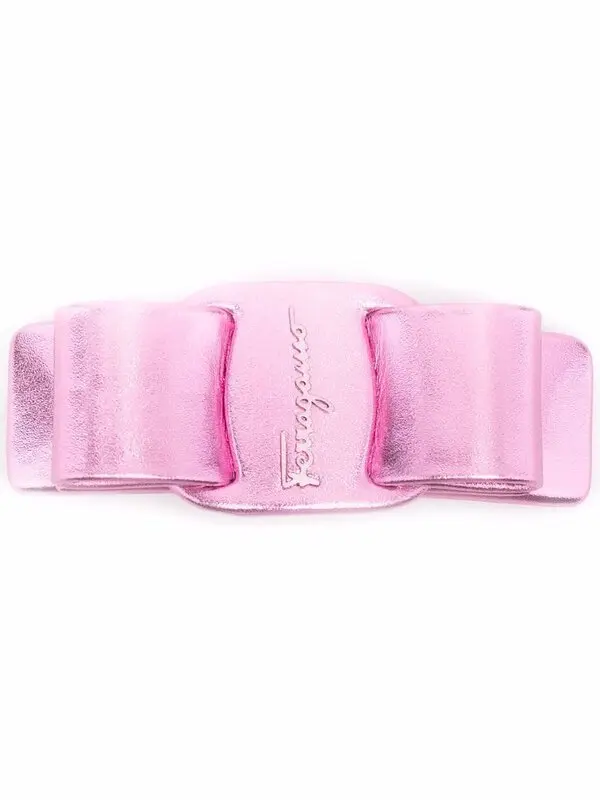 Ferragamo Vara Bow Hair Clip - Pink | Editorialist display picture 3