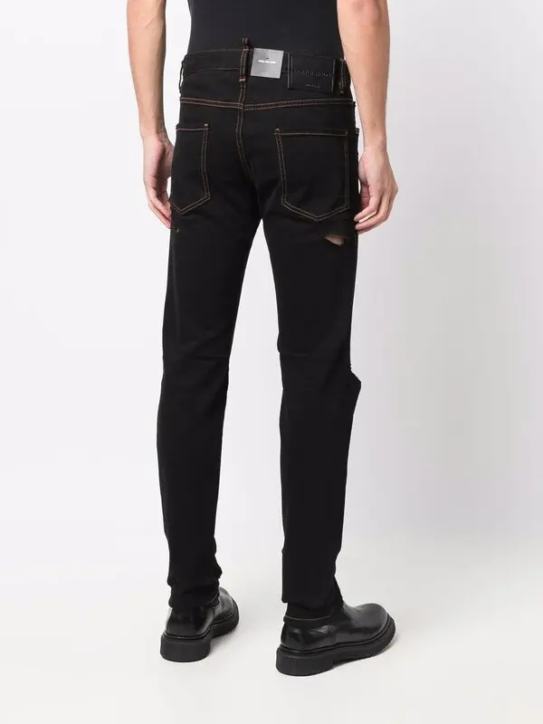 Dsquared2 Distressed Slim Jeans - Black