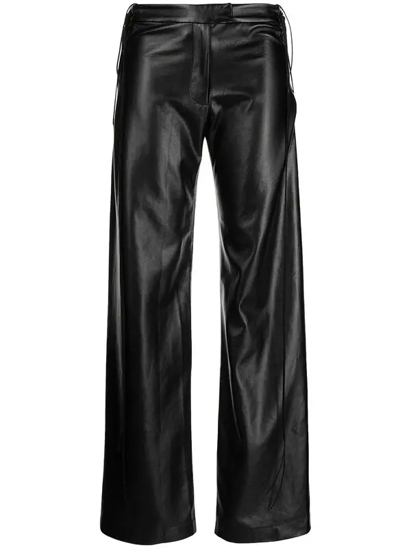 AYA MUSE Volterra Leather Wide-leg Trousers